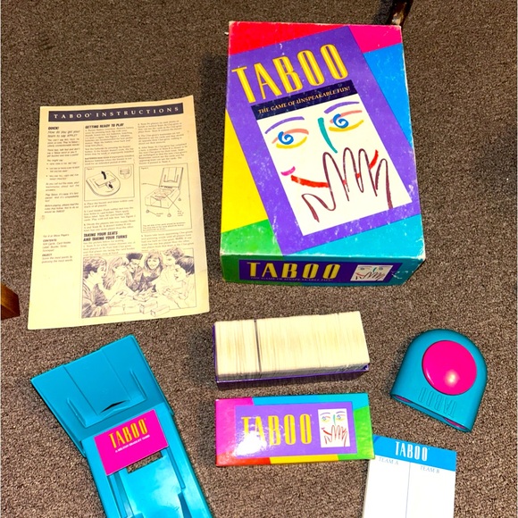 Taboo | Games | Vintage 989 Taboo By Milton Bradley Board Game Missing ...